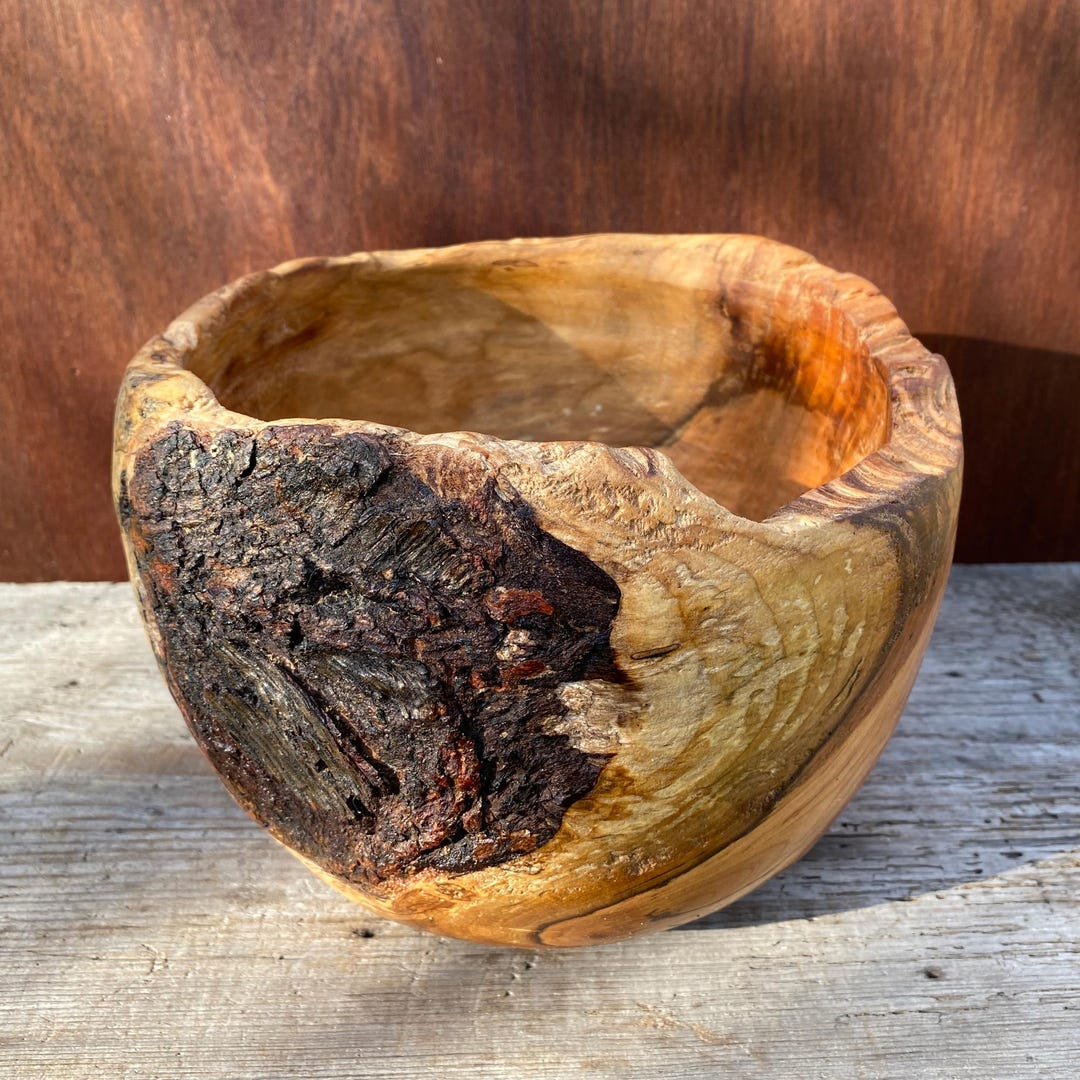 Large Natural Edge Cherry Bowl - Etsy