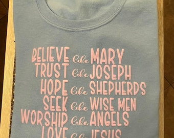 Believe Like Mary SVG, Christian Christmas, Love Like Jesus Png, Reason ...