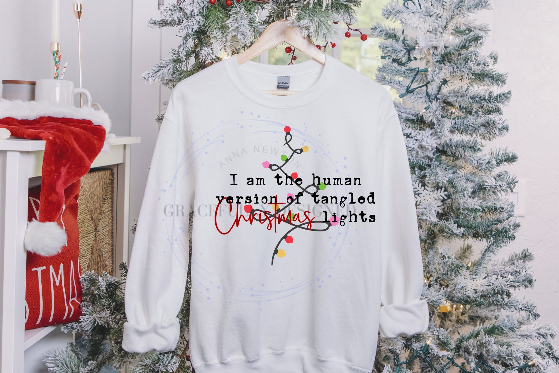 Human Tangled Christmas Lights PNG - Etsy