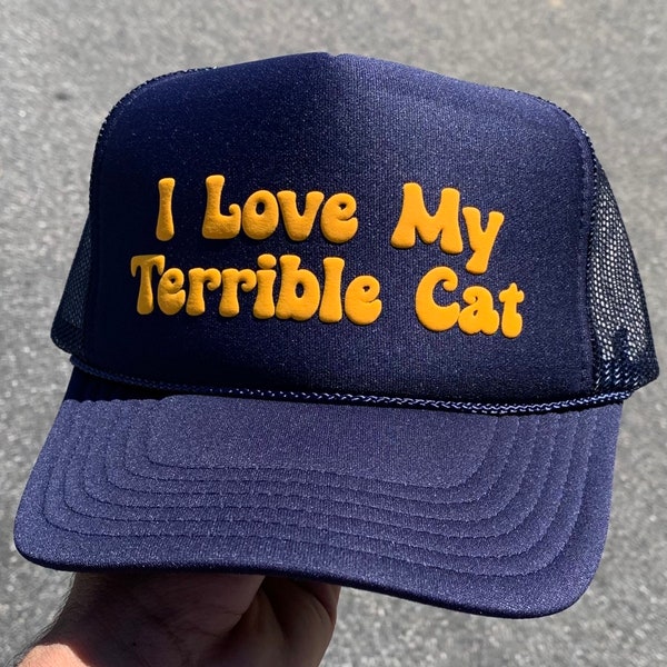 Puff Embroidery Hat - Etsy