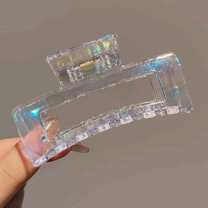 3pcs Transparent Holographic Hair Claw Casual - Etsy
