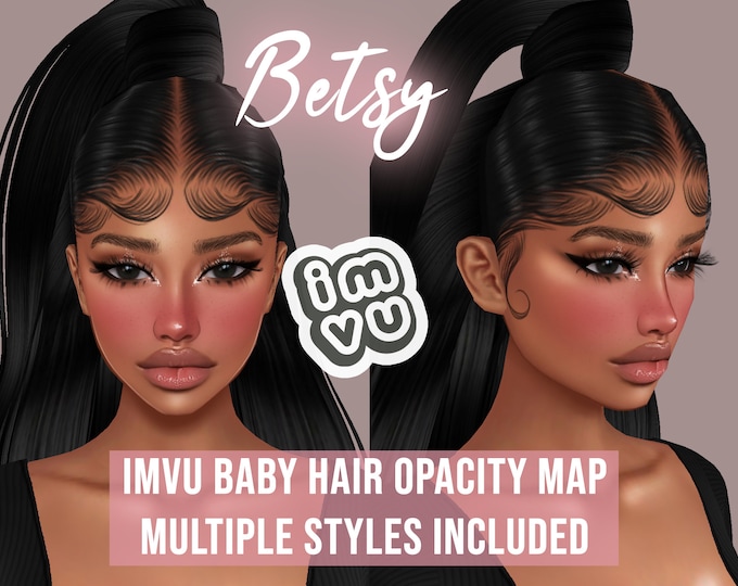 Betsy Baby Hair Opacity Map for IMVU | BBH | Baby Hair Texture | Sleek ...