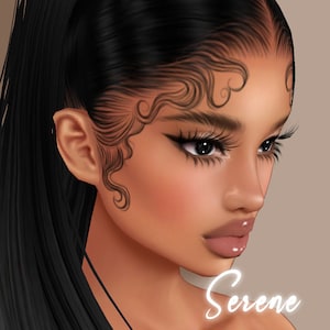 Serene Baby Hair Opacity Map for IMVU | BBH | Baby Hair Texture | Sleek ...