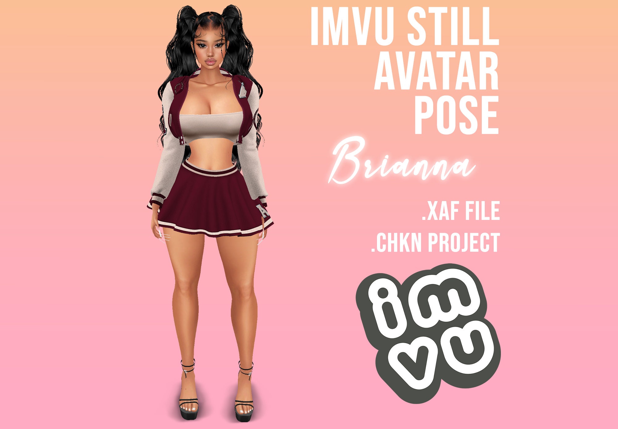 IMVU Still Avatar - Brianna | .XAF Format With Instant Import .CHKN Project for Creators! Free ...