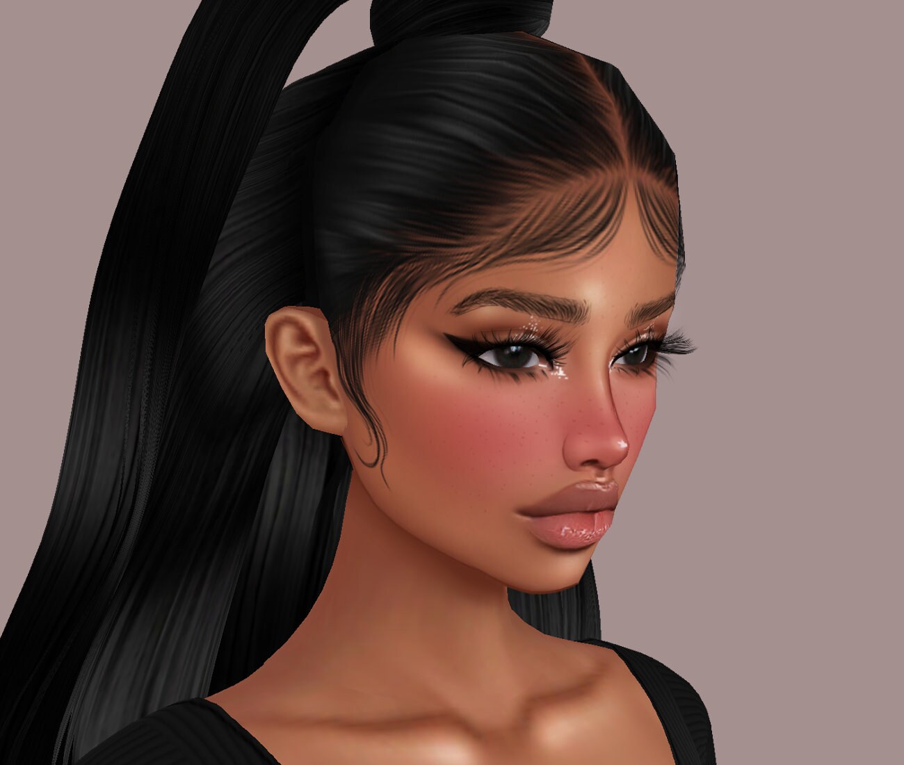Chloe Baby Hair Opacity Map for IMVU | BBH | Baby Hair Texture | Sleek ...