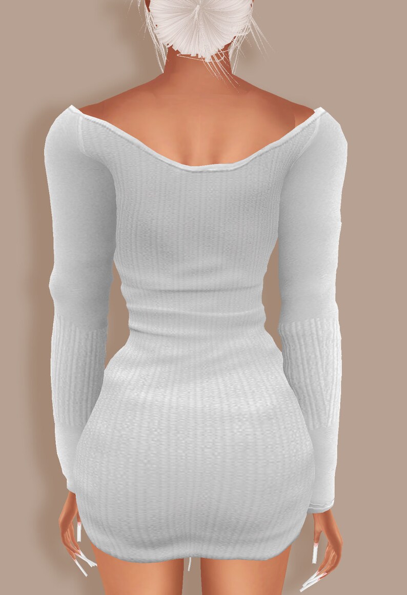 Crochet Bodycon Dress Mesh | IMVU Mesh File .xmf and .chkn | 3D Model ...