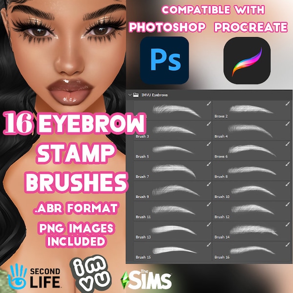 Serene Baby Hair Opacity Map for IMVU BBH Baby Hair Texture Sleek Cap ...