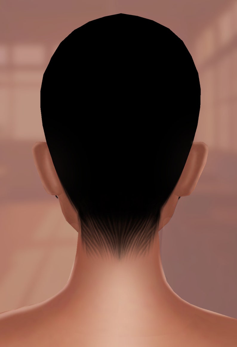 2023 IMVU Baby Hair MESH full 2 FREE Opacity Maps Sleek Baby Hair .xmf ...