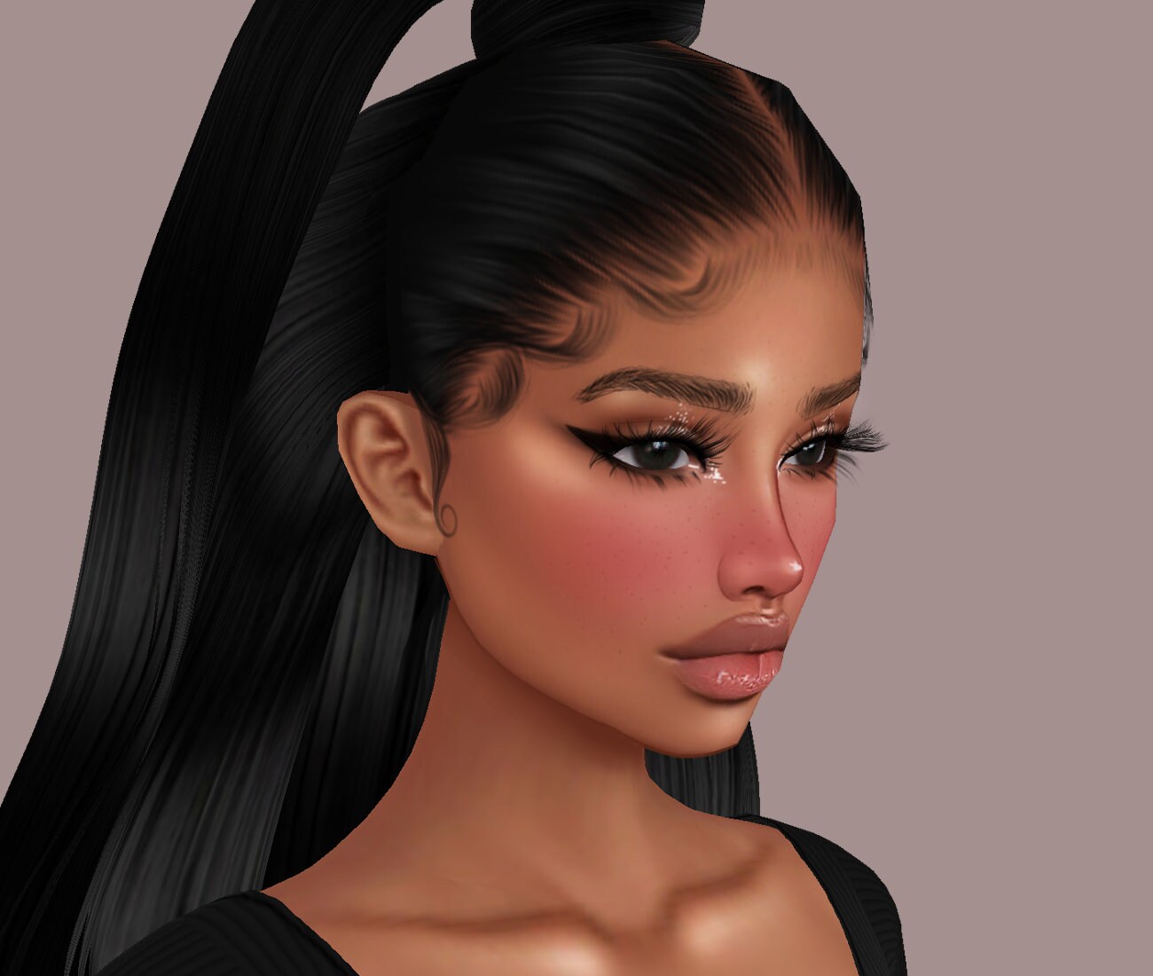 Harper Baby Hair Opacity Map for IMVU | BBH | Baby Hair Texture | Sleek ...
