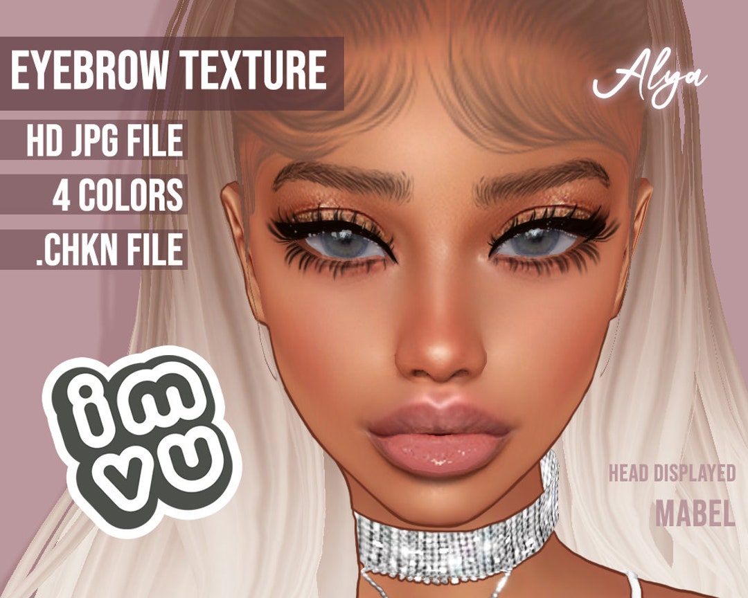 IMVU Brows Alya | Texture, Opacity Map, Files, CHKN Project, Digital ...