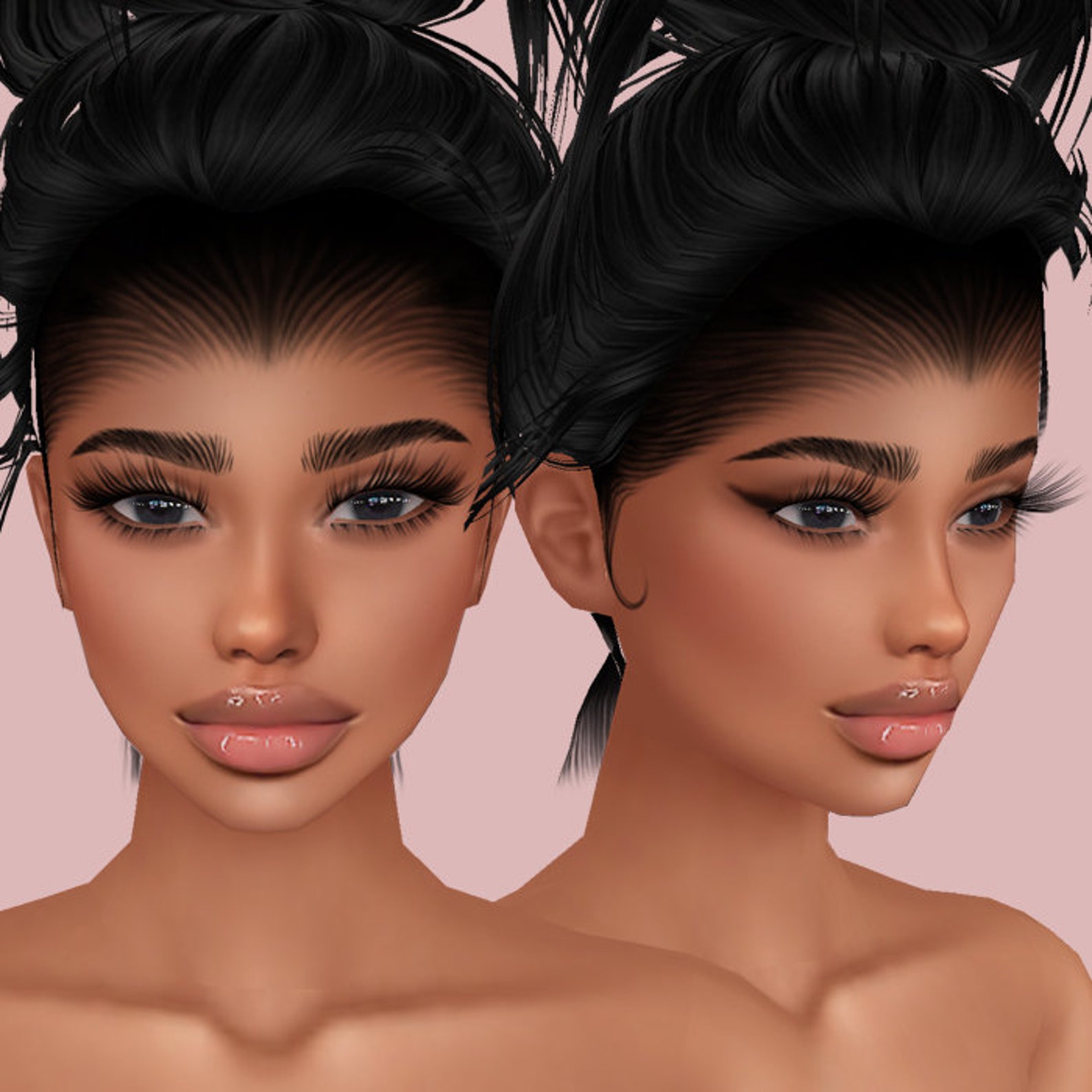 IMVU Baby Hair .xmf MESH (full) + 2 FREE Opacity Maps - Etsy