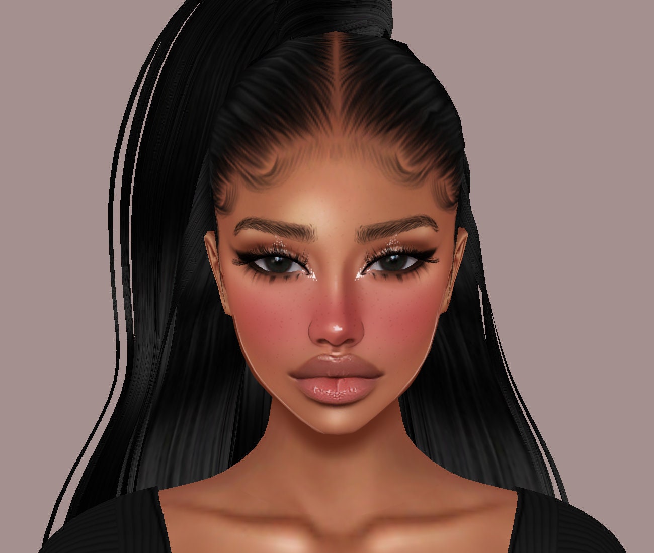Harper Baby Hair Opacity Map for IMVU | BBH | Baby Hair Texture | Sleek ...