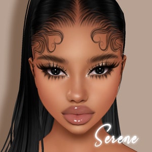 Serene Baby Hair Opacity Map for IMVU | BBH | Baby Hair Texture | Sleek ...