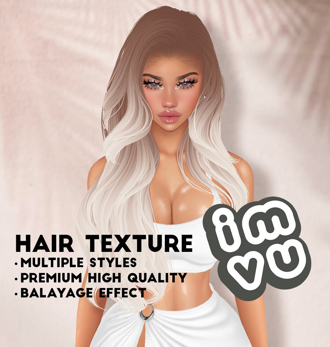 IMVU Hair Texture Balayage Blondie Blonde Tone Premium High Quality Textures 256x256 Size ...