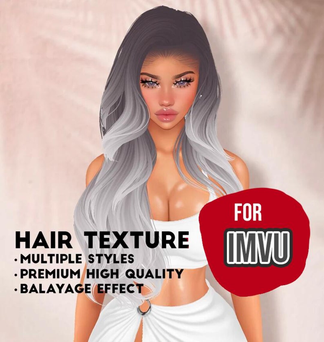 IMVU Hair Texture Balayage - Plum - Blonde Tone Premium High Quality Textures 256x256 Size ...