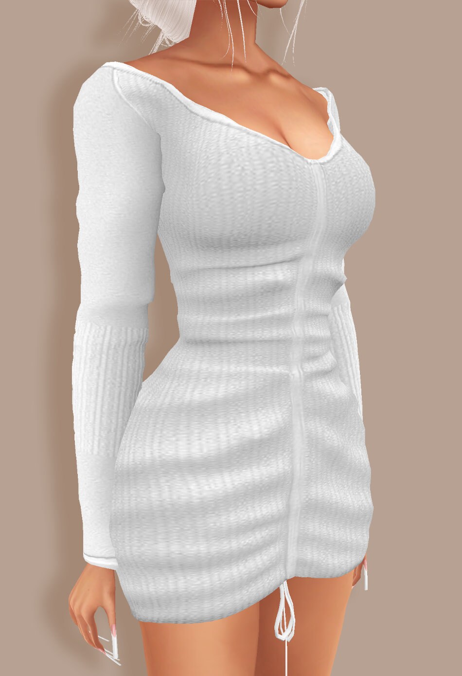Crochet Bodycon Dress Mesh | IMVU Mesh File .xmf and .chkn | 3D Model ...