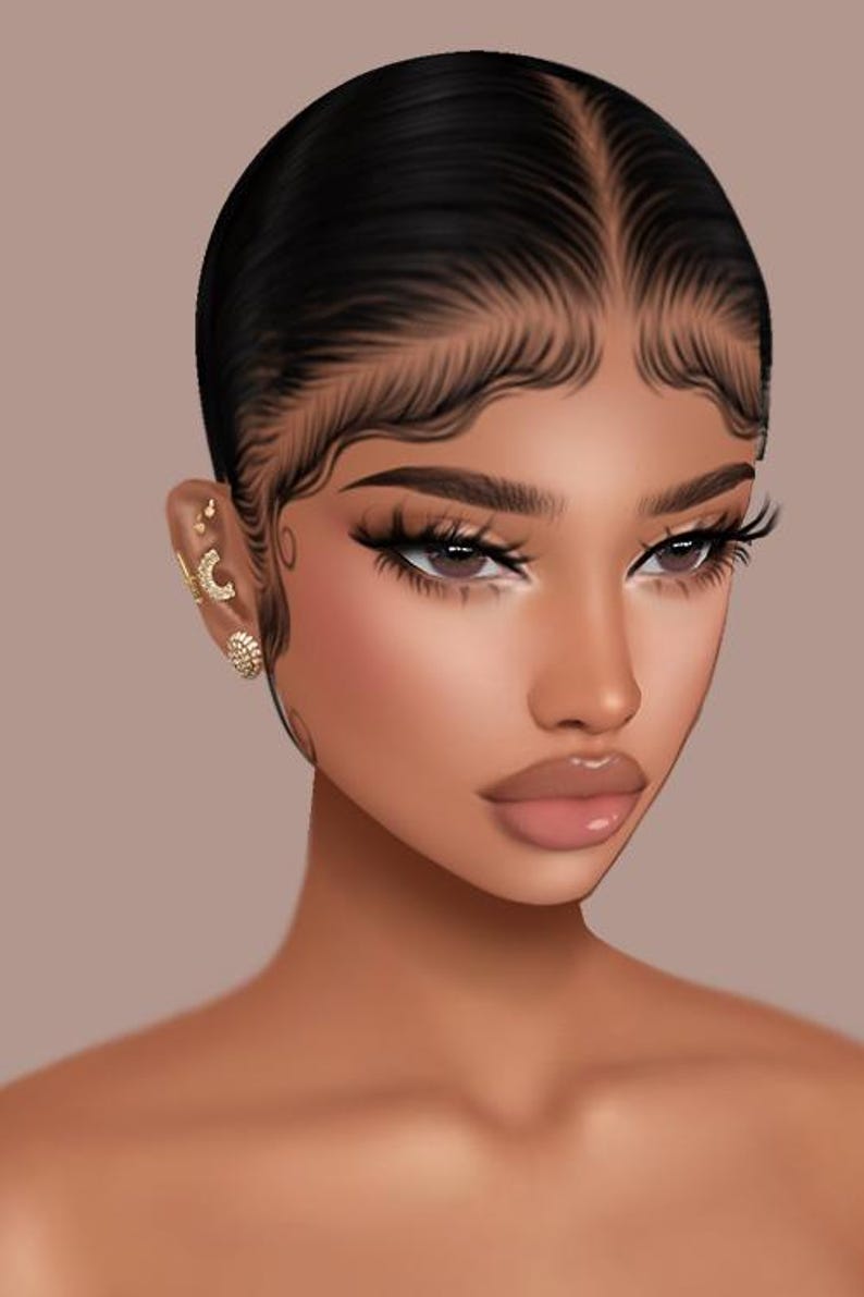 Aria Baby Hair Opacity Map for IMVU | BBH | Baby Hair Texture | Sleek ...
