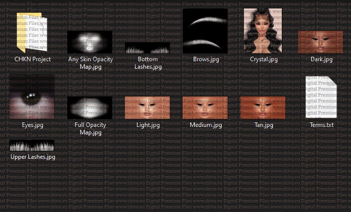 IMVU Mesh Head - Crystal High Quality .JPG Texture, Opacity Maps + FREE ...