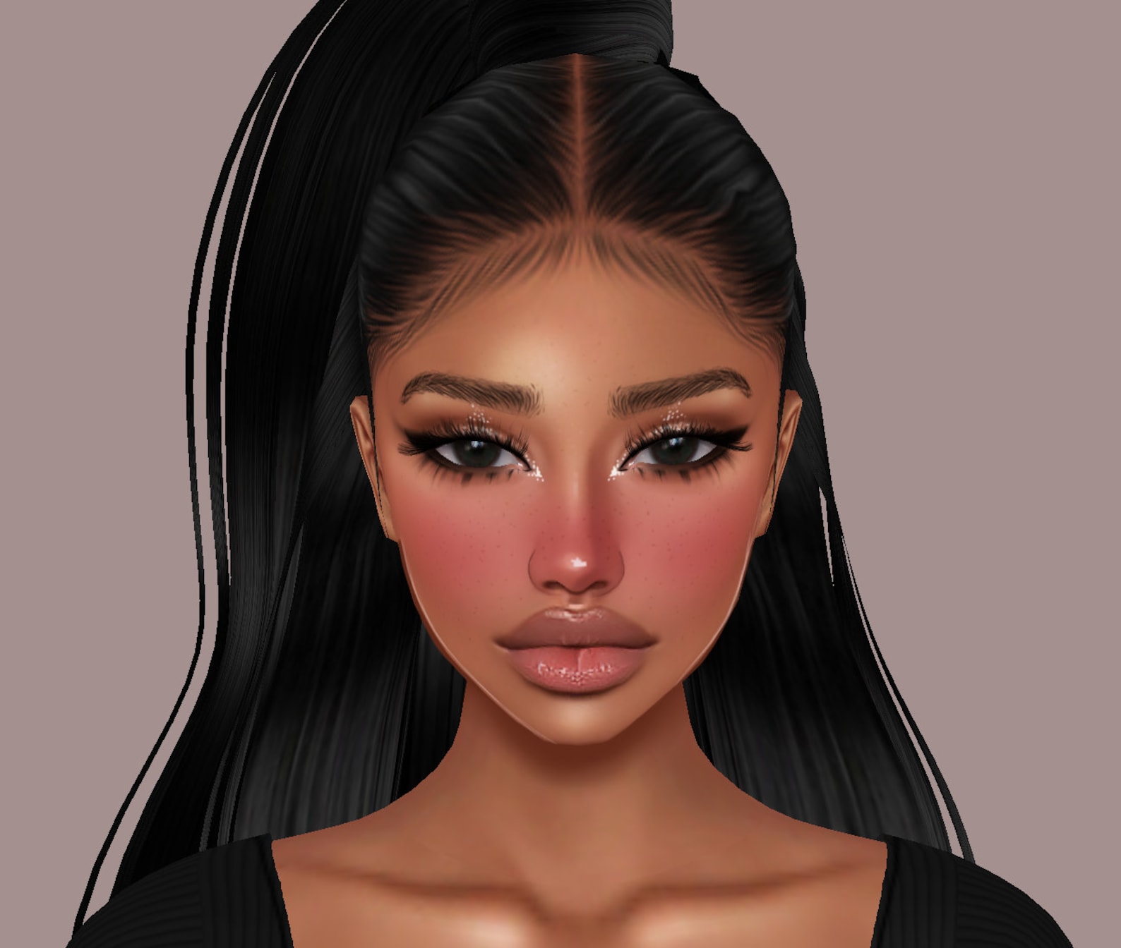 Emily Baby Hair Opacity Map for IMVU | BBH | Baby Hair Texture | Sleek ...