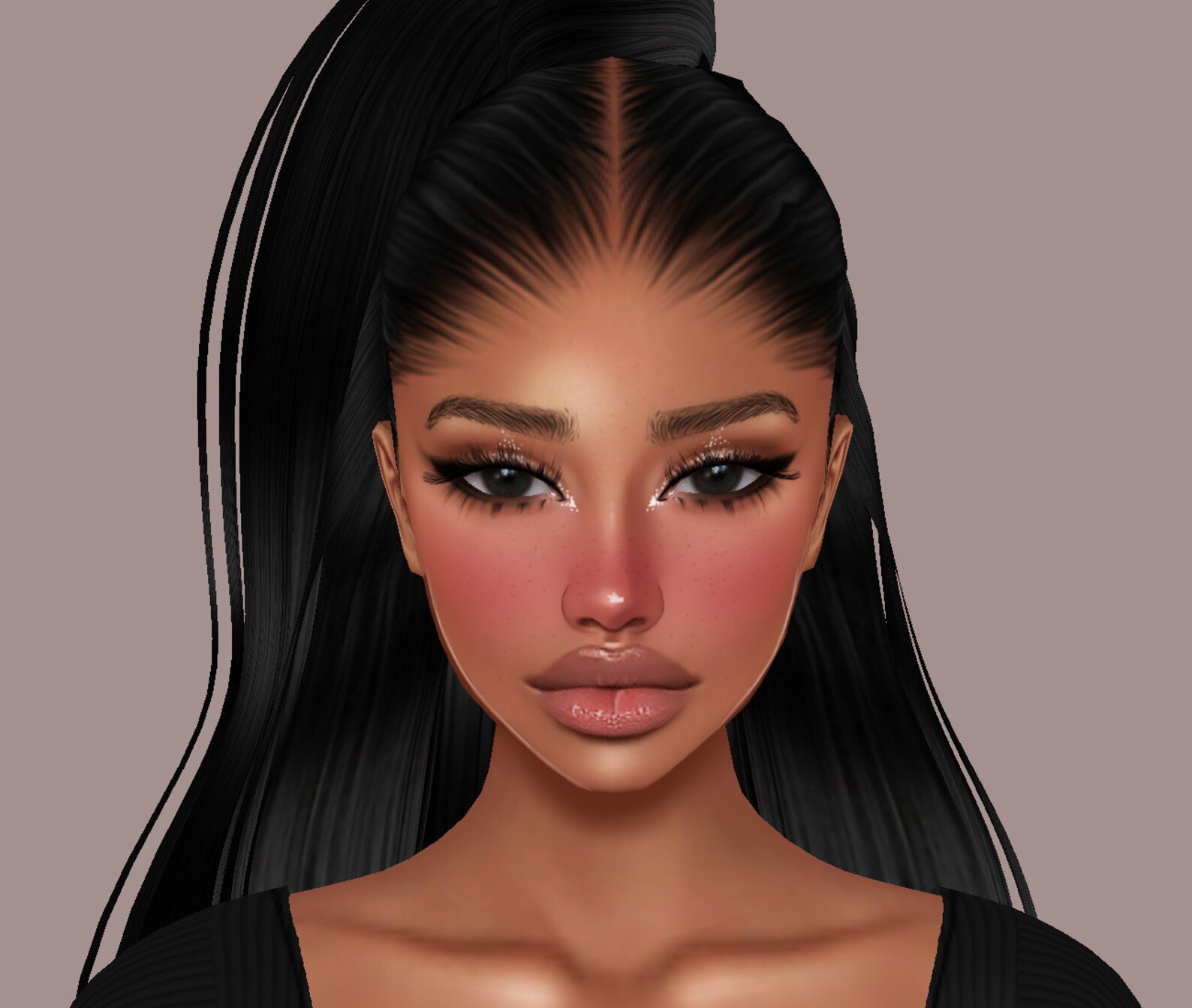 Holly Baby Hair Opacity Map for IMVU | BBH | Baby Hair Texture | Sleek ...
