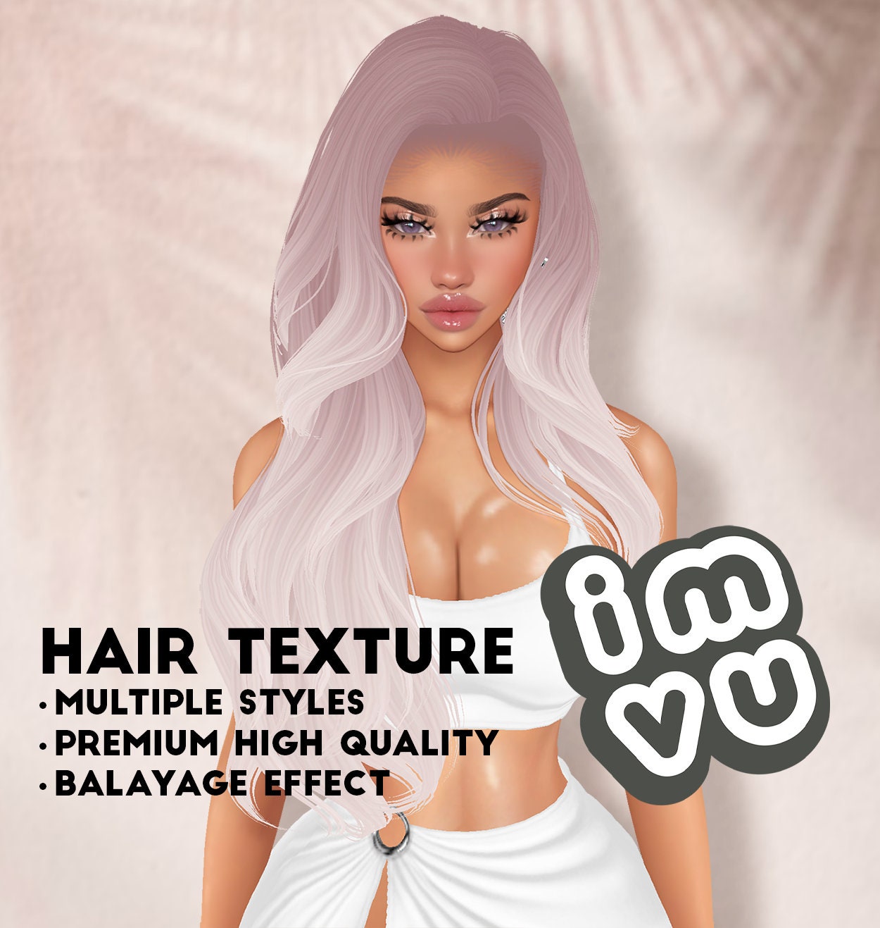 IMVU Hair Texture Balayage Dollie Blonde Pink Tone Premium - Etsy