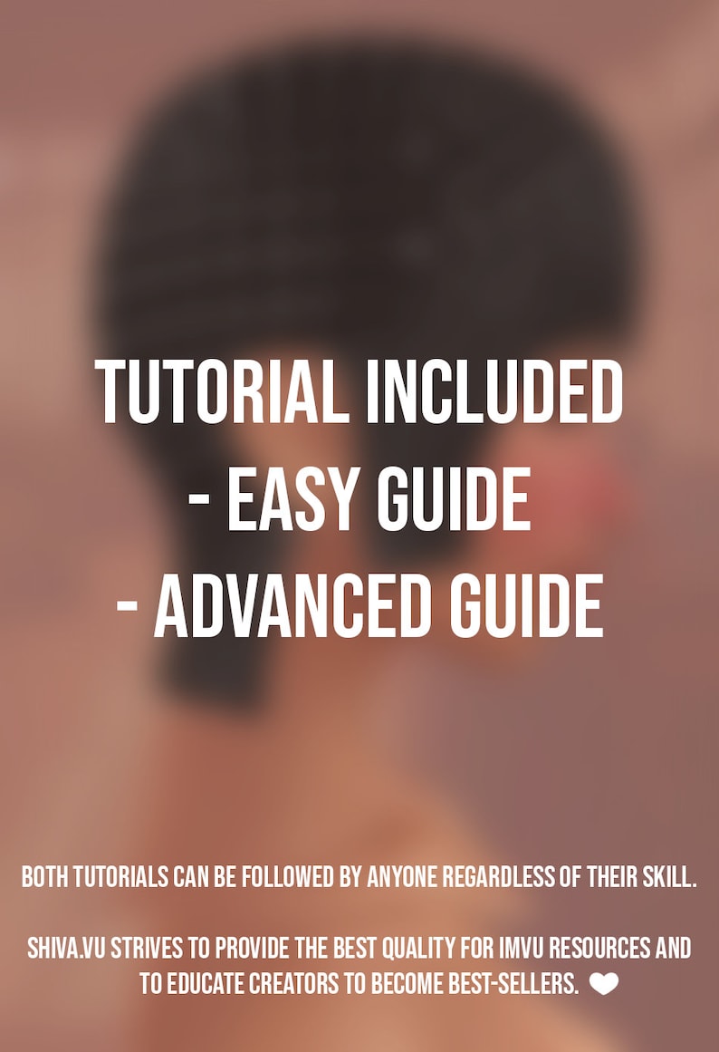 2023 IMVU Baby Hair MESH (full) + 2 FREE Opacity Maps | Sleek Baby Hair ...