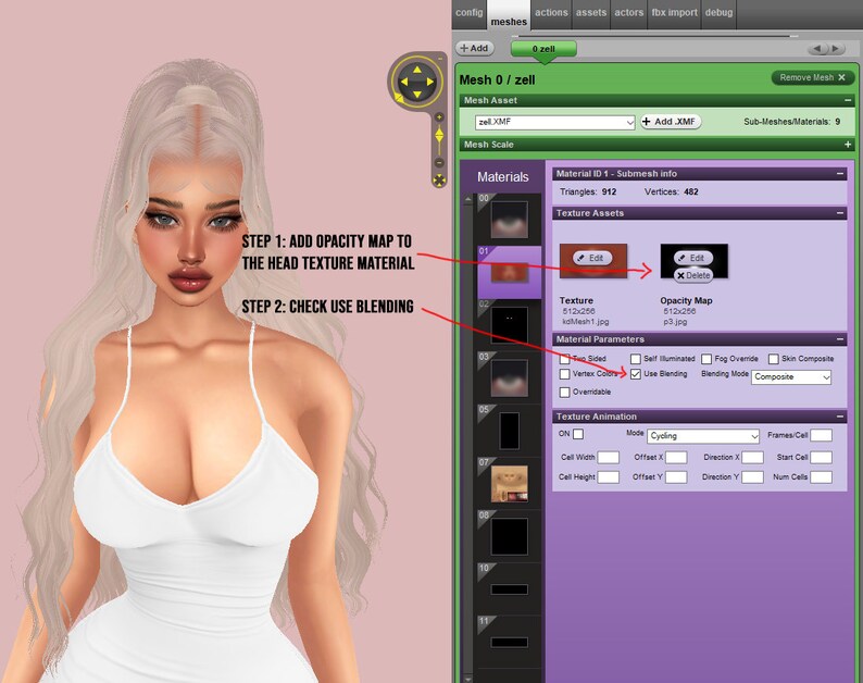 Any-skin Opacity Maps - IMVU Textures for Making Mesh Heads Transparent/any-skin/compatible With ...