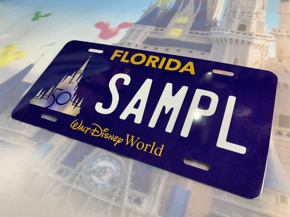 Walt Disney World 50th Anniversary License Plate | Etsy