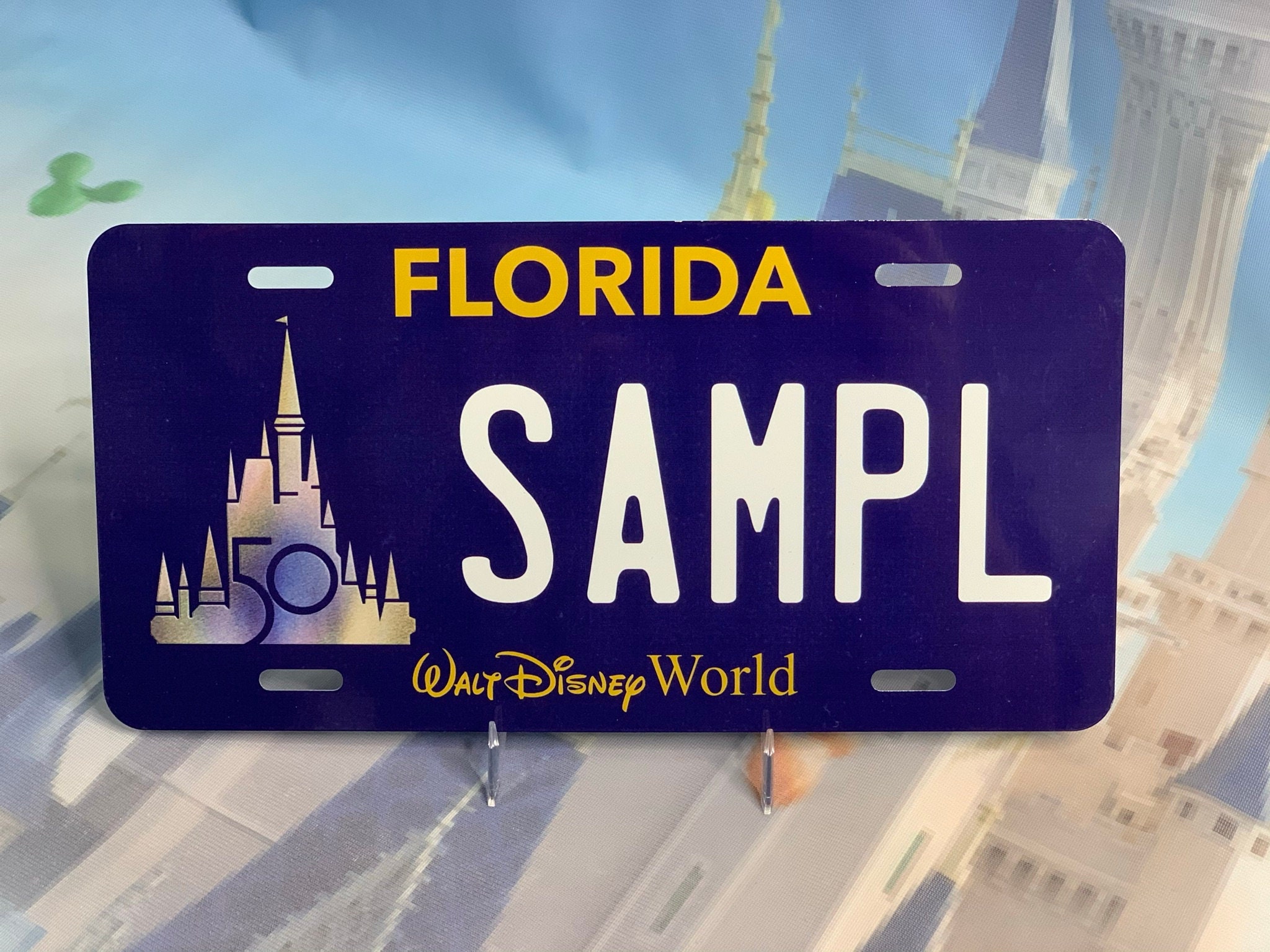 Walt Disney World 50th Anniversary License Plate - Etsy