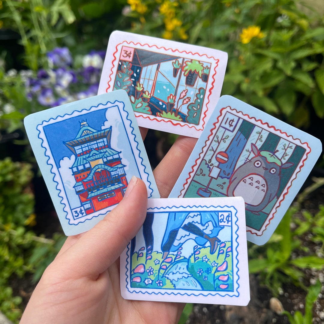 Ghibli Stamps Die-cut Stickers - Etsy