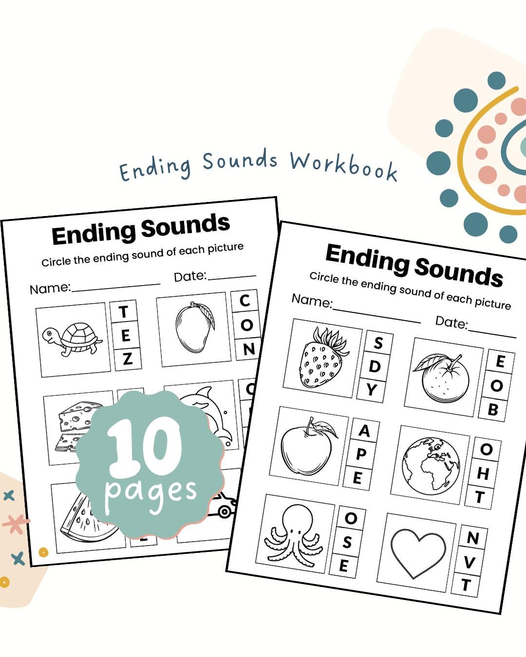 Ending Sound Worksheets for Kids | Final Sound Phonics Practice ...