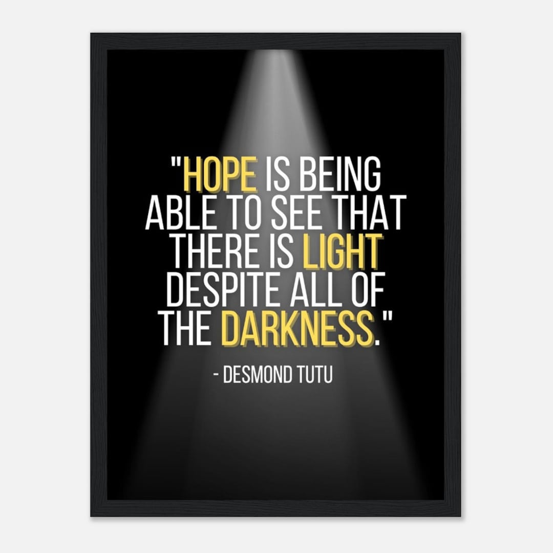 HOPE | Desmond Tutu Inspirational Quote - Etsy
