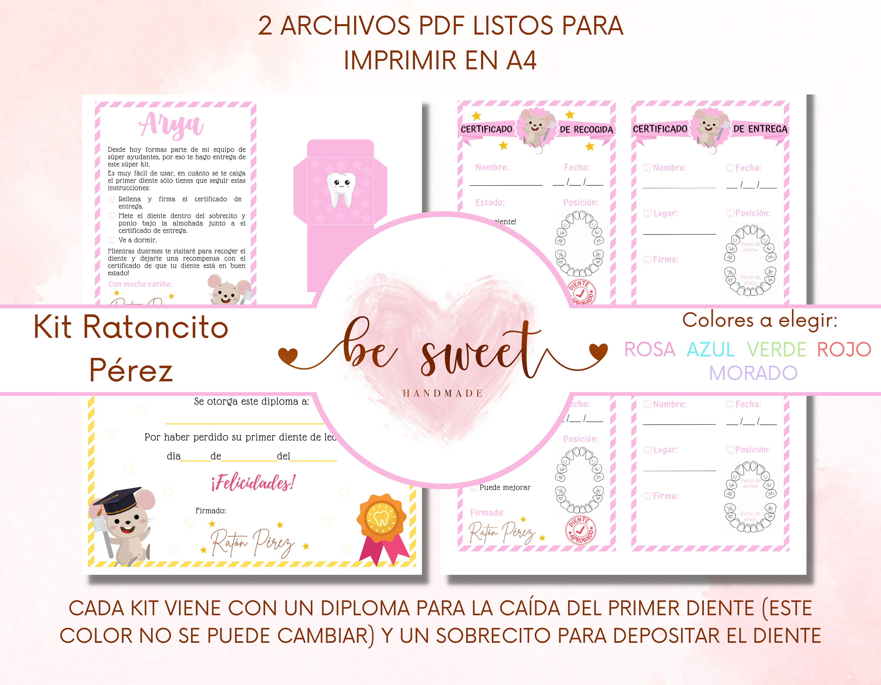 Kit para el ratoncito pérez imprimible y personalizable - Etsy España