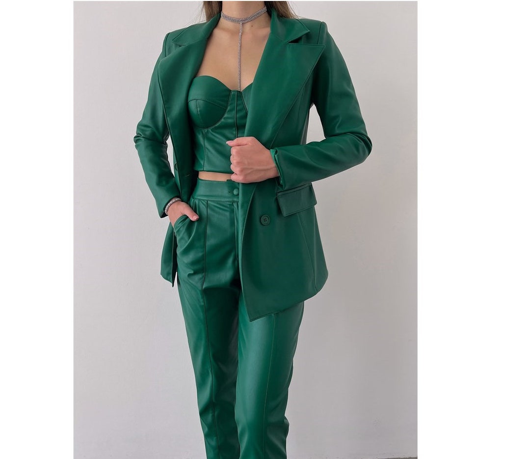 3 Piece Prom Pant Suit Single Breasted Cotton Business Attire - Etsy ...