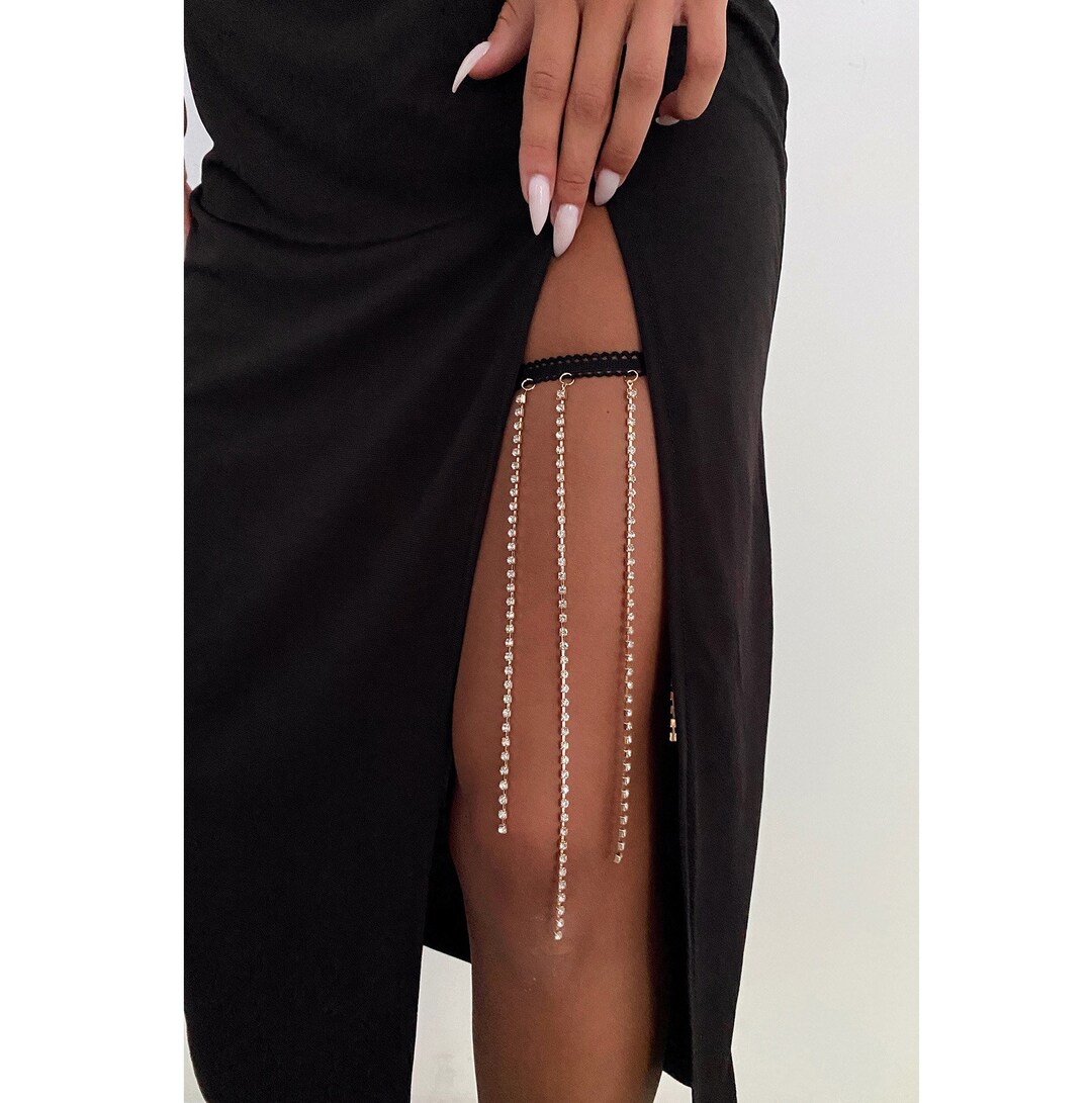 Thigh Leg Chain Gold Leg Chain Silver Thigh Chain Body - Etsy