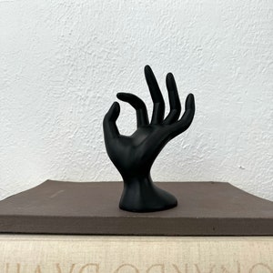 Retro Black Hand Sculpture Vanity Jewelry Display Decor - Etsy
