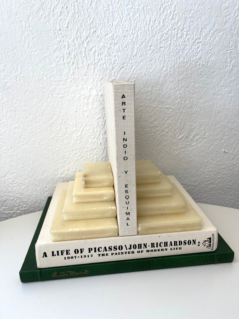 Italian Alabaster Stacked Book Bookends Made in Italy Set 2 - Etsy