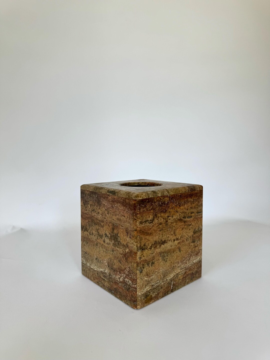 Travertine Stone Tissue Box Cover Stone Vanity Decor - Etsy