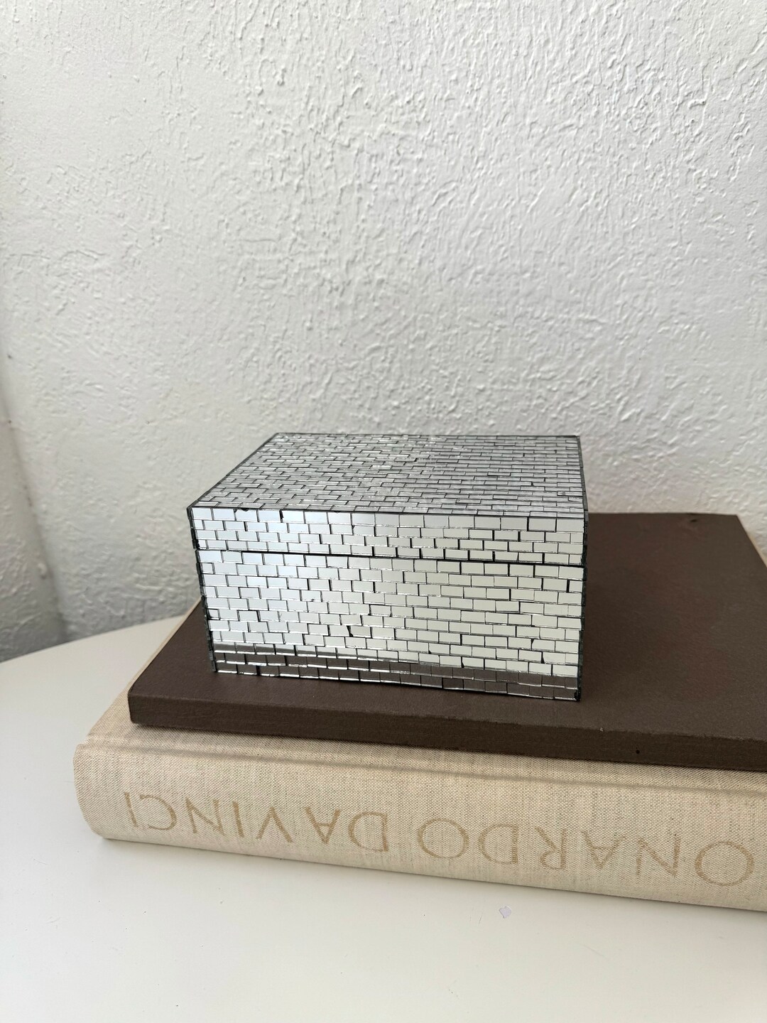 Disco Lidded Catchall Mirror Mosaic Lidded Vanity Box - Etsy