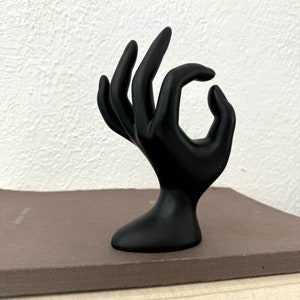Retro Black Hand Sculpture Vanity Jewelry Display Decor - Etsy