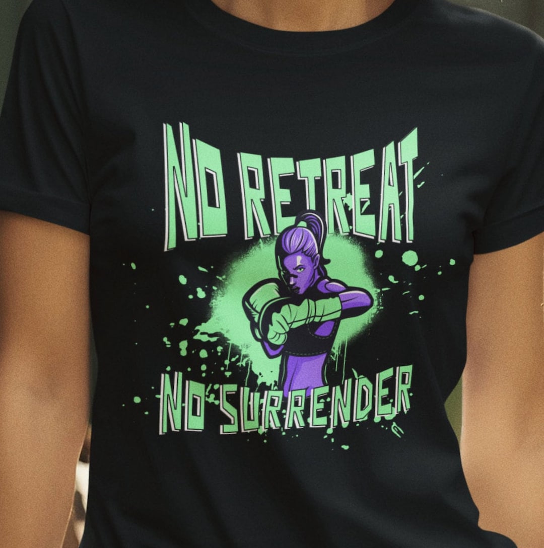 No Retreat No Surrender Female Fighter T-shirt, Womens Boxing Shirt ...