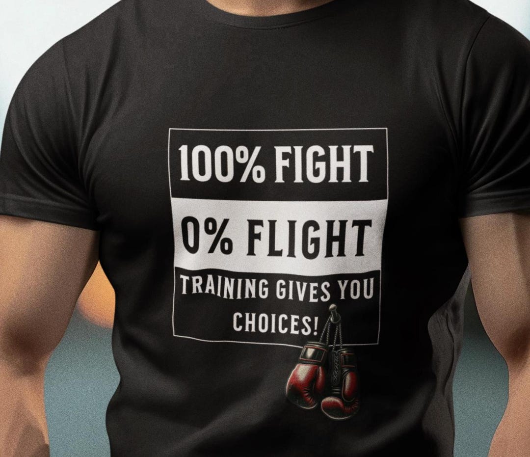 Fight or Flight Warrior T-shirt, MMA Fighter Apparel, Martial Arts & Combatives Tee, Boxing ...