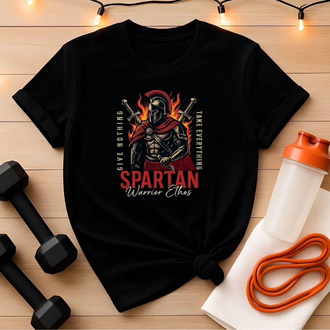 Spartan Warrior Ethos Tee | Unisex Graphic Shirt, Give Nothing Take ...