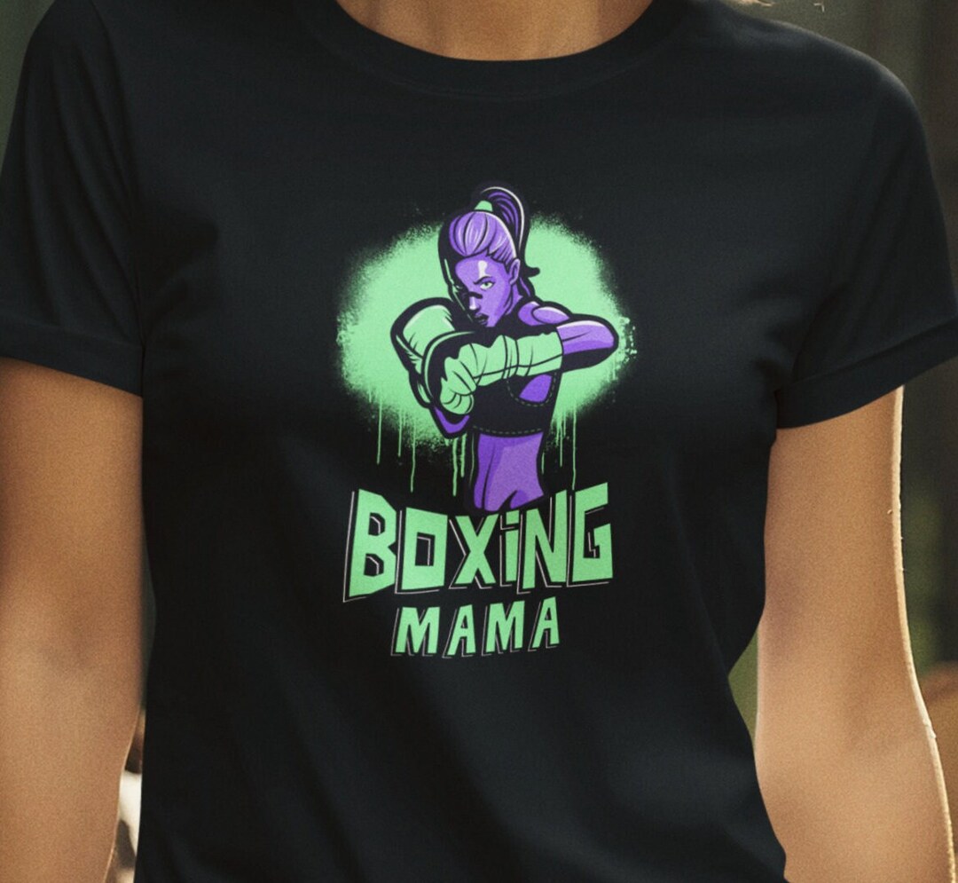 Gym Clothes for Moms | Funny Boxing Mama T-shirt | Women's Gym Outfit ...