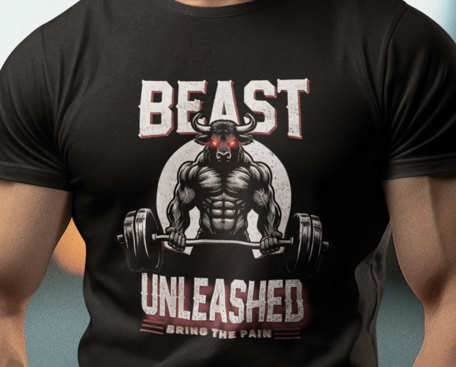 Beast Unleashed Gym T-shirt Gym Clothes for Men and Women Gymwear Fun ...