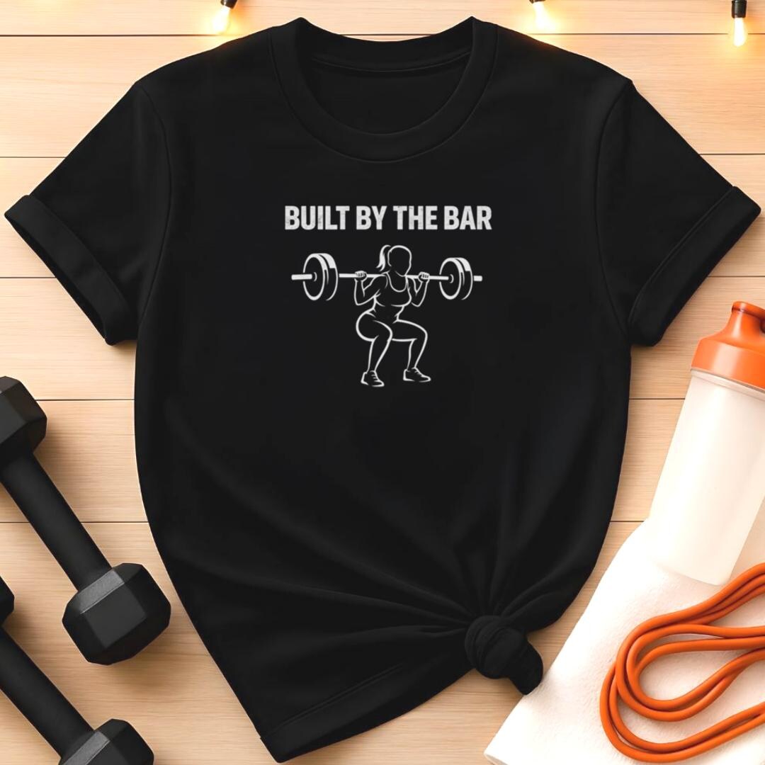 Built by the Bar Women's Strength Shirt | Barbell Squat Gym Tee - Etsy