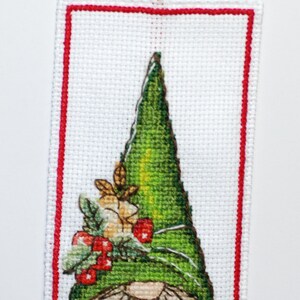 Christmas Gnome Cross Stitch Bookmarks, New Completed (3 Patterns) - Etsy