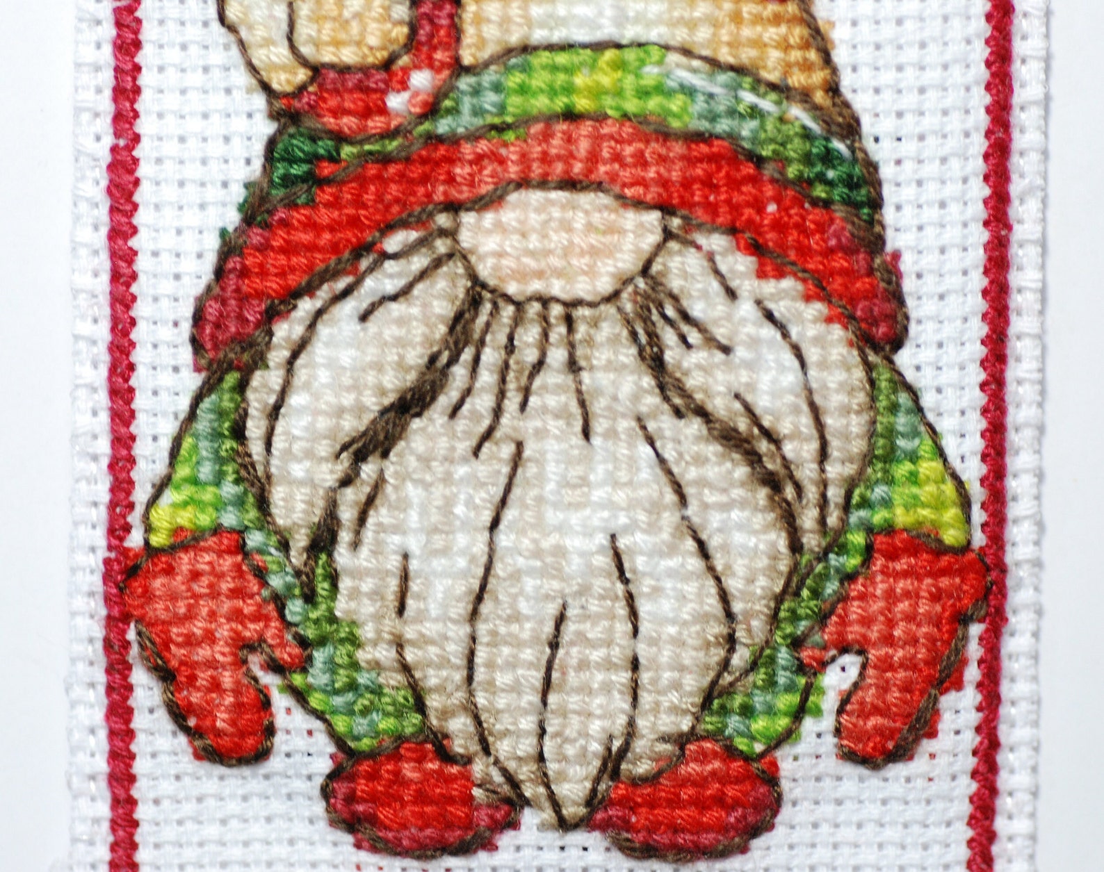 Christmas Gnome Cross Stitch Bookmarks, New Completed (3 Patterns) - Etsy