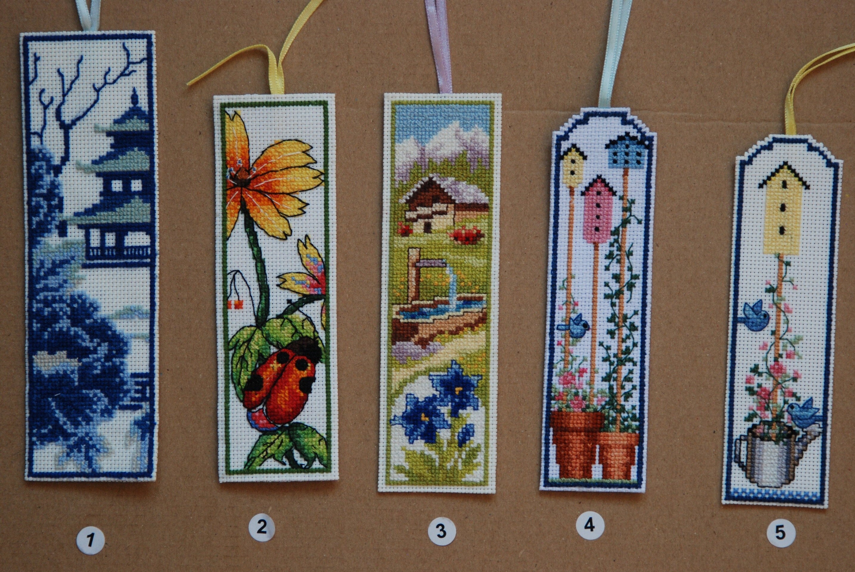 Cross Stitch Bookmarks, New Complete (5 Patterns) - Etsy