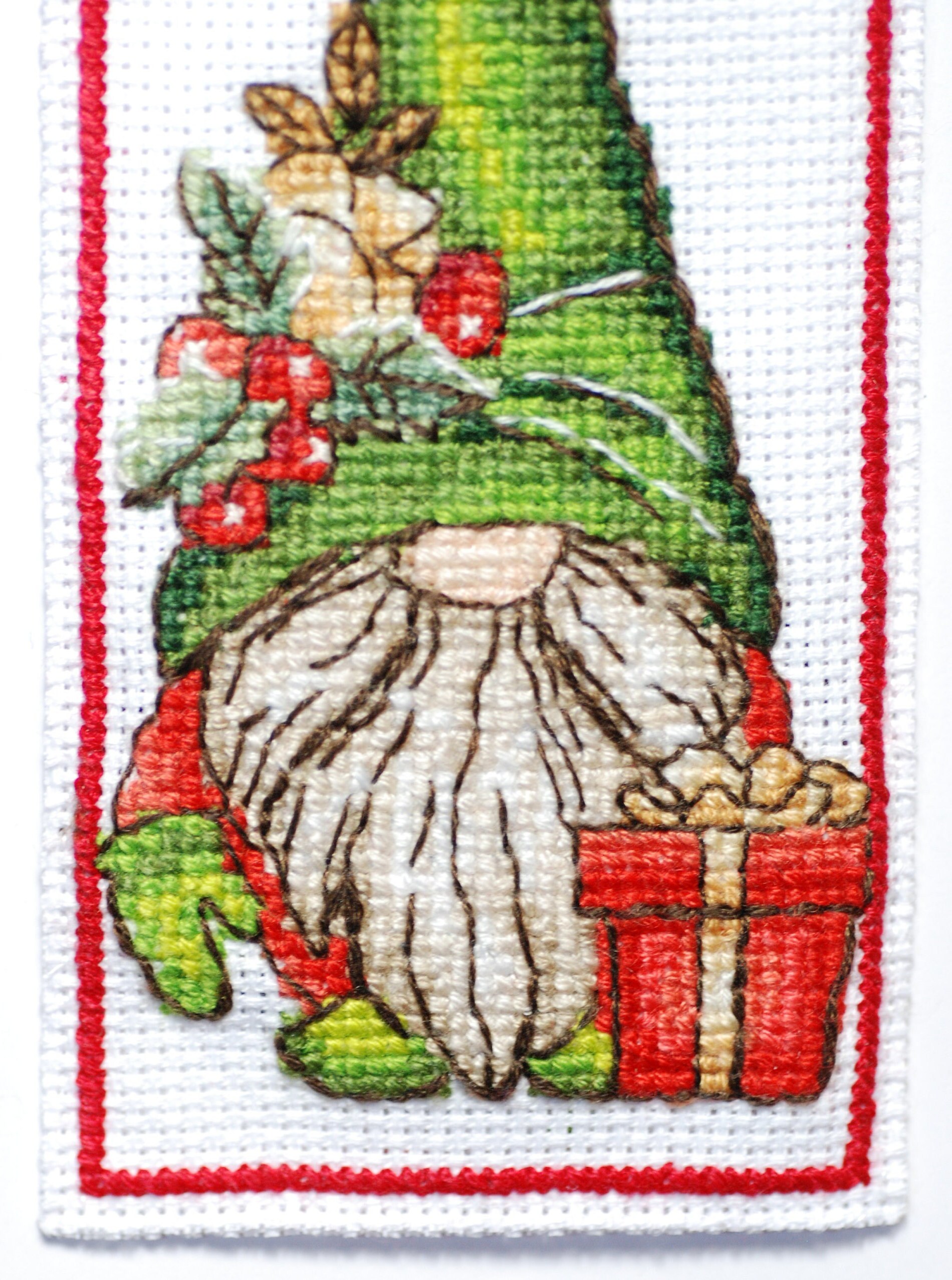 Christmas Gnome Cross Stitch Bookmarks, New Completed (3 Patterns) - Etsy